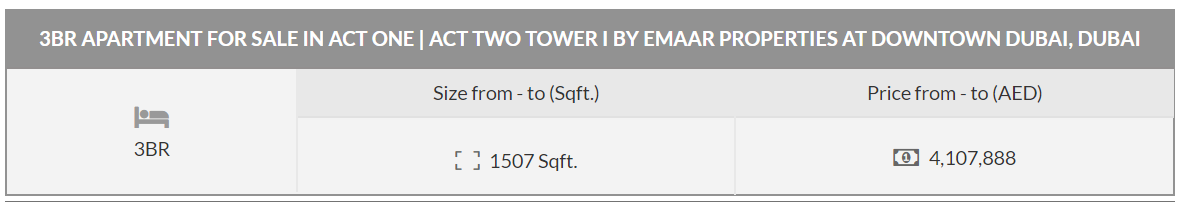 Act One | Act Two Tower I at Downtown Dubai – My Off Plan